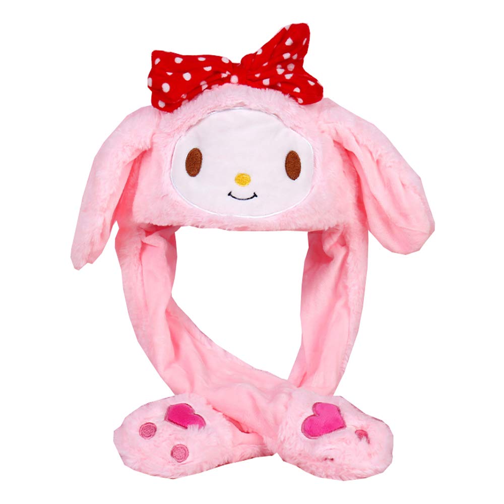 YEKEYI Ear Moving Jumping Rabbit Hat Animal Hat Pop Up Ears Plush Bunny Hat Cap for women Girls
