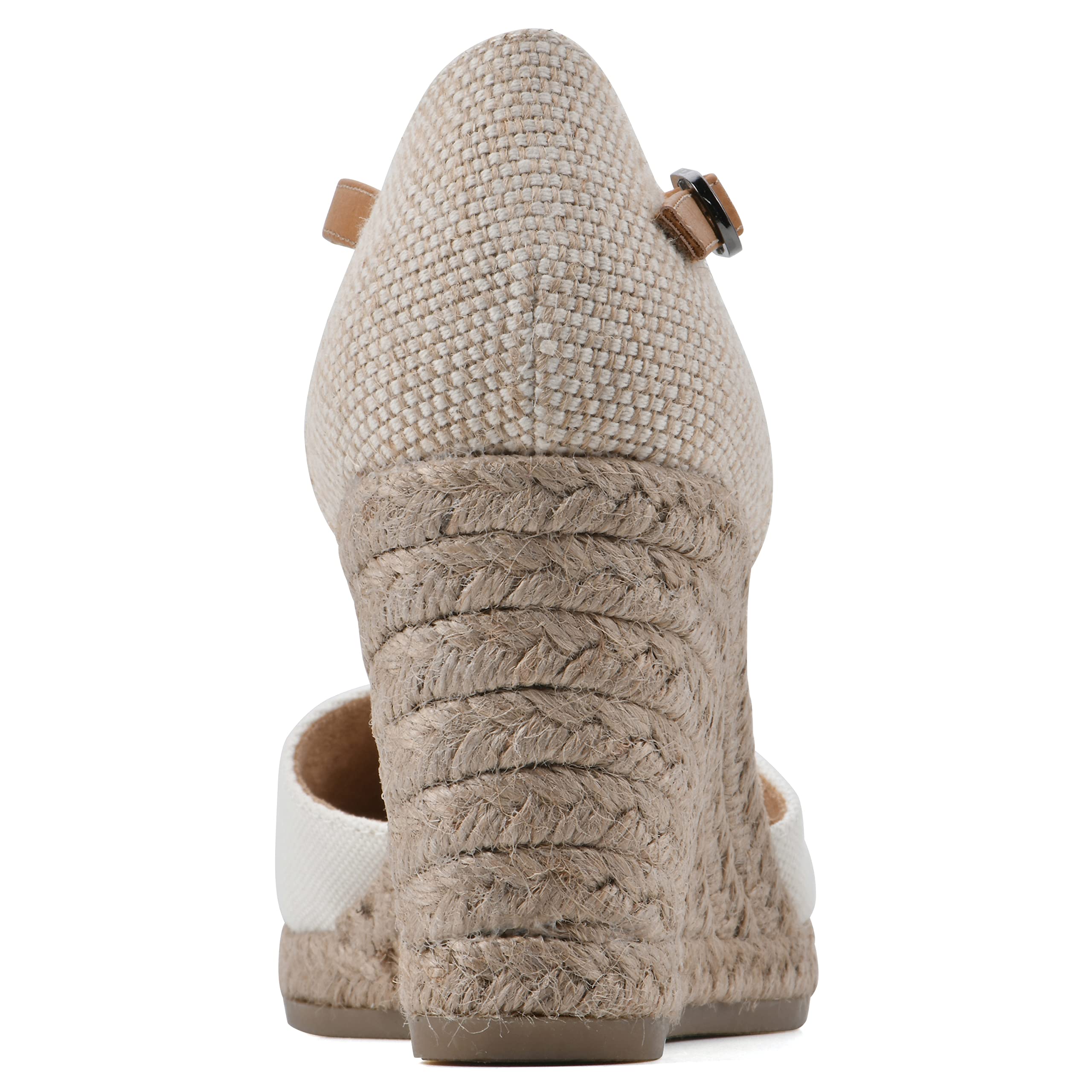 WHITE MOUNTAIN Women's Mamba Espadrille Wedge Sandal, Natural/Fabric, 10 M