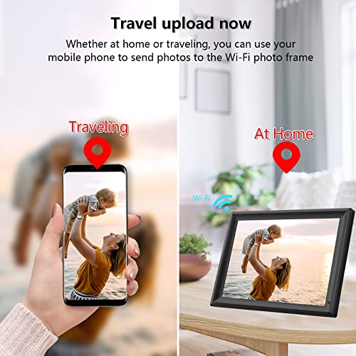 YENOCK 64GB FRAMEO 15.6 inch WiFi Digital Picture Frame 1920x1080 FHD Large Smart Digital Photo Frame IPS Touch Screen Auto-Rotate Wall Mountable Motion Sensor Share Photos/Videos Instantly via APP