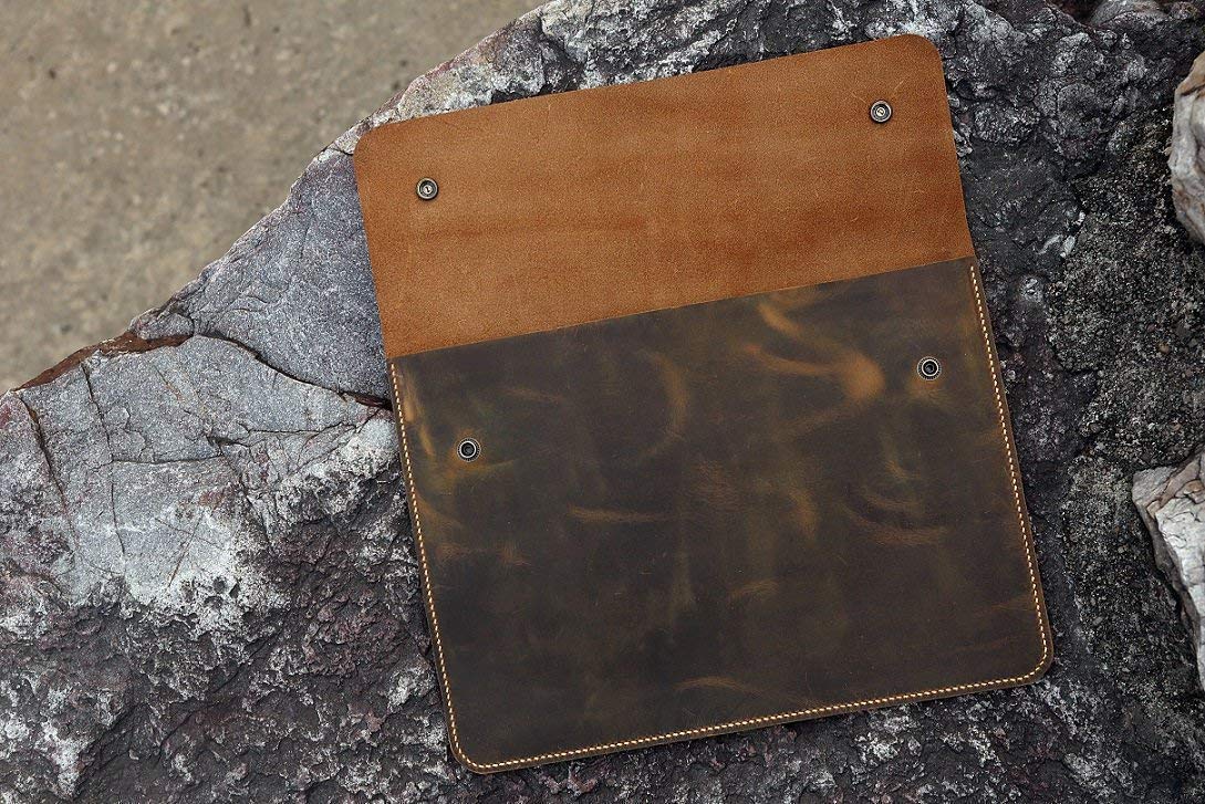 Vintage retro leather new 2023 macbook pro 13 14 15 16 inch sleeve case / 2023 macbook air 15 13 leather bag cover MAC05SF-B