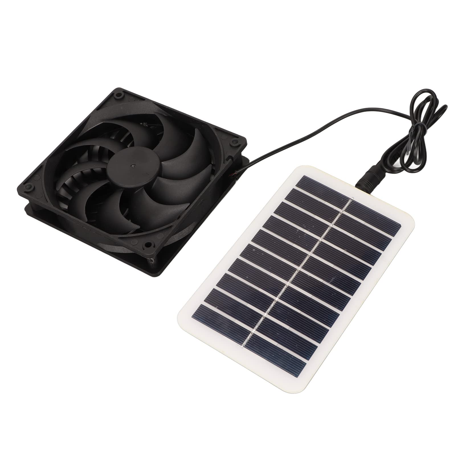 VTOSEN 15W Solar Power Panel Exhaust Fan - Energy Saving, Odor Removal - Portable Solar Powered Air Extractor for Pet Houses, RVs - Solar Fan for Efficient Ventilation