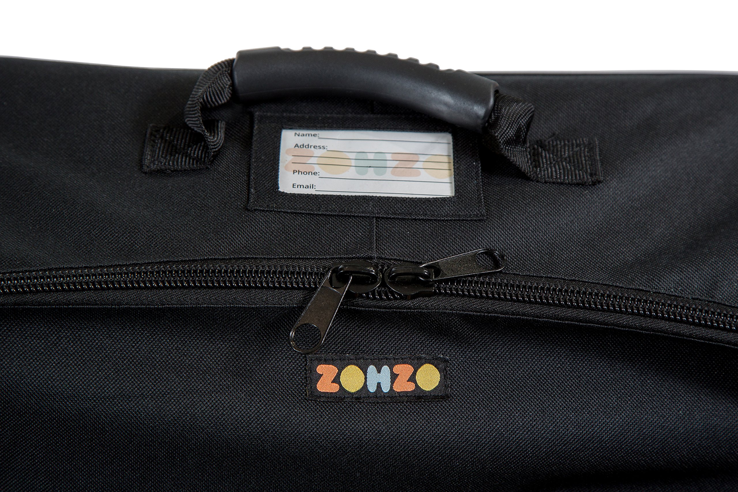 Zohzo Car Seat Travel Bag - Adjustable Padded Backpack for Car Seats (Black)