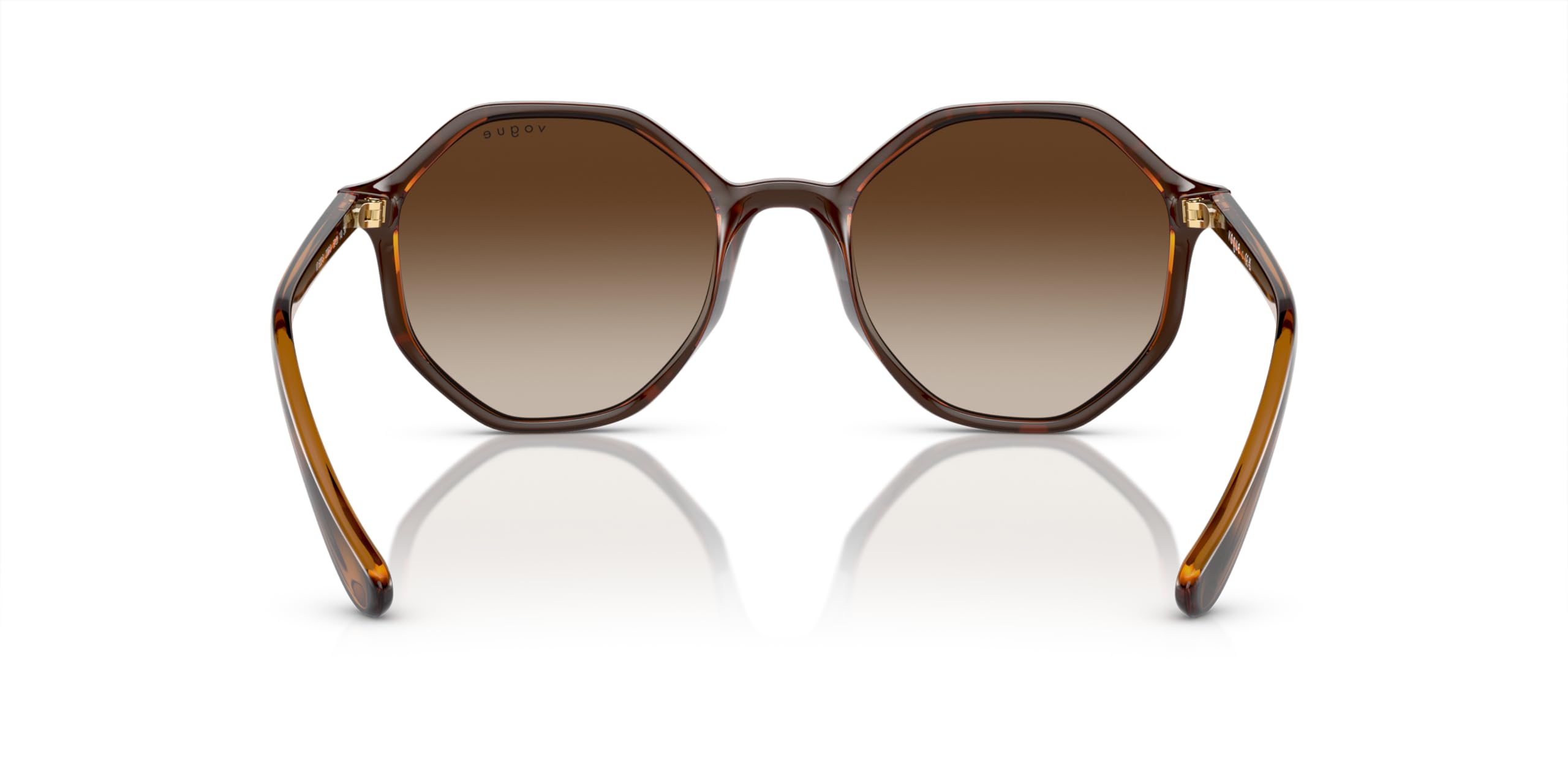 Vogue Eyewear Woman Sunglasses Top Havana/ Brown Transparent Frame, Brown Gradient Lenses, 52MM