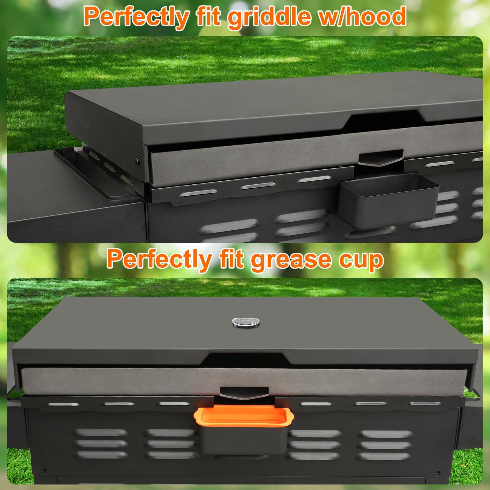 Wind Guards for Blackstone Griddle 36 Inch, Magnetic Stainless Steel Wind Screens Blackstone Griddle Accessories, Fit With Hood, Rear Grease Cup, Side Shelf And Front Shelf, Heat Shield