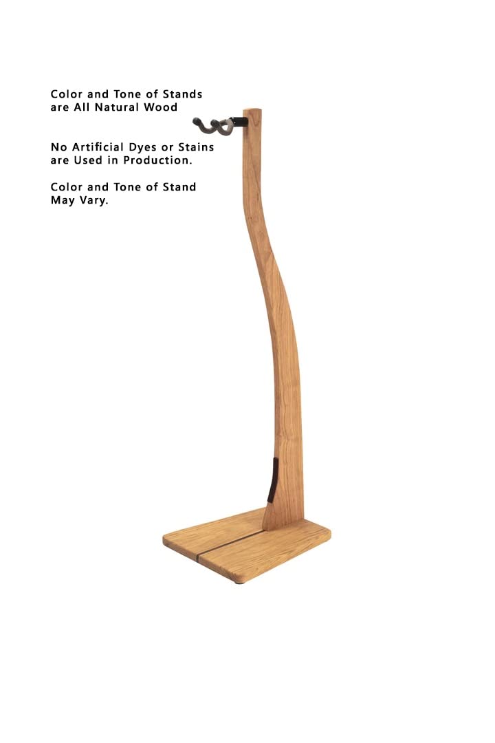 Zither Wooden Guitar Stand - Handcrafted Solid Walnut Wood Floor Stands Best for Acoustic, Electric and Classical Guitars, Made in USA