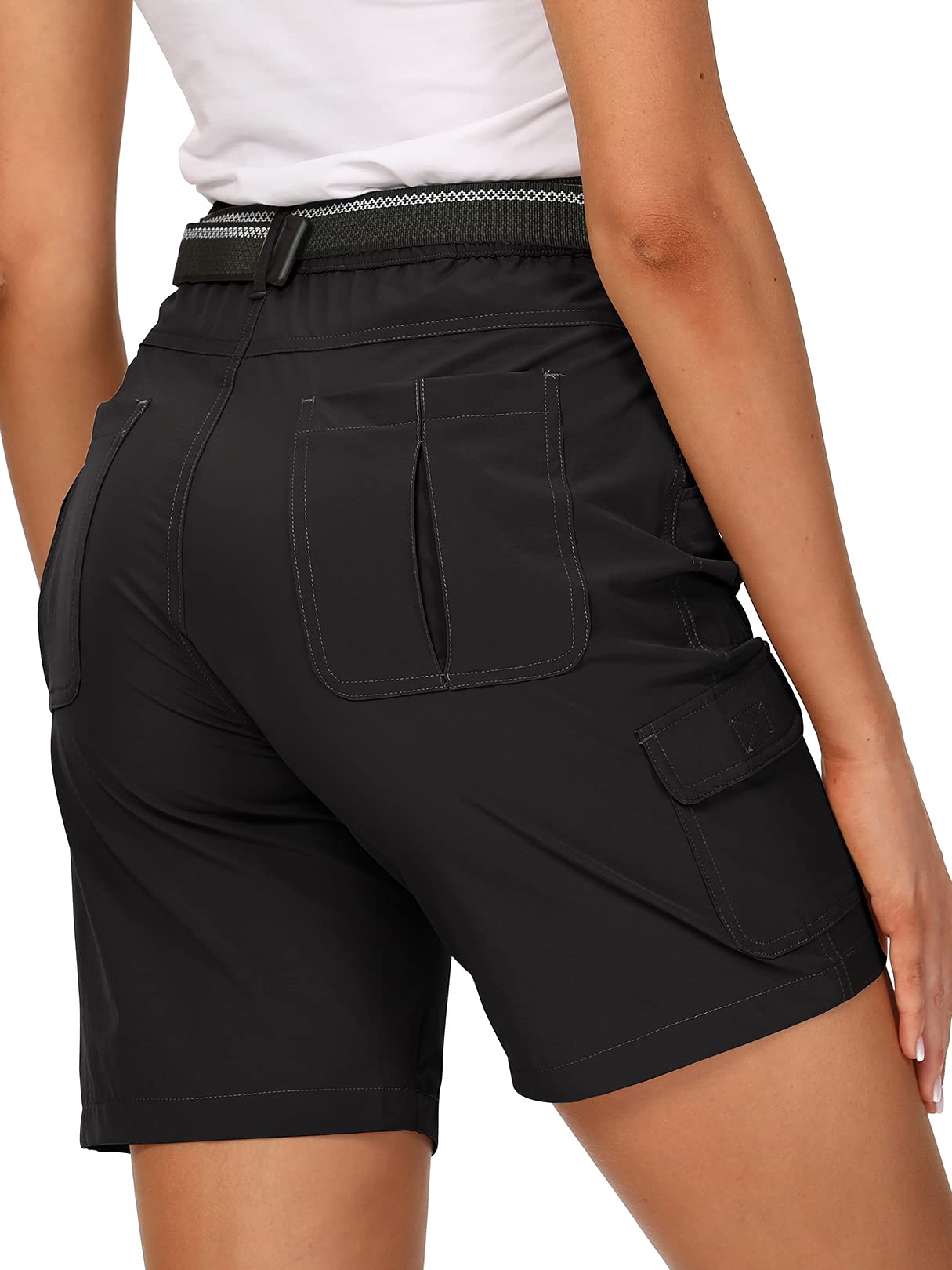 Women's Hiking Pants Water-Resistant Quick Dry UPF 50 Travel Camping Work Pants,6061 Grey 30/US 10