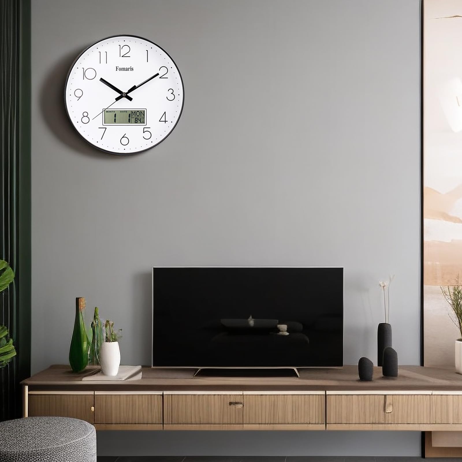 Yoiolclc Retro Wall Clock, 10 Inch Vintage Design, Silent Non-Ticking Battery Operated Clock (Teal)