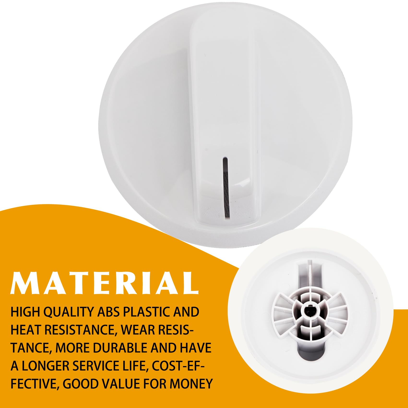 Upgraded WE03X25285 Dryer Timer Knob Dryer Main Control Knob Replacement Compatible with GE Hotpoint GTX22EASK0WW GTX22GASK0WW HTX21EASK0WW, AP6032623, PS11763058 Dryer Main Knob Assembly, White