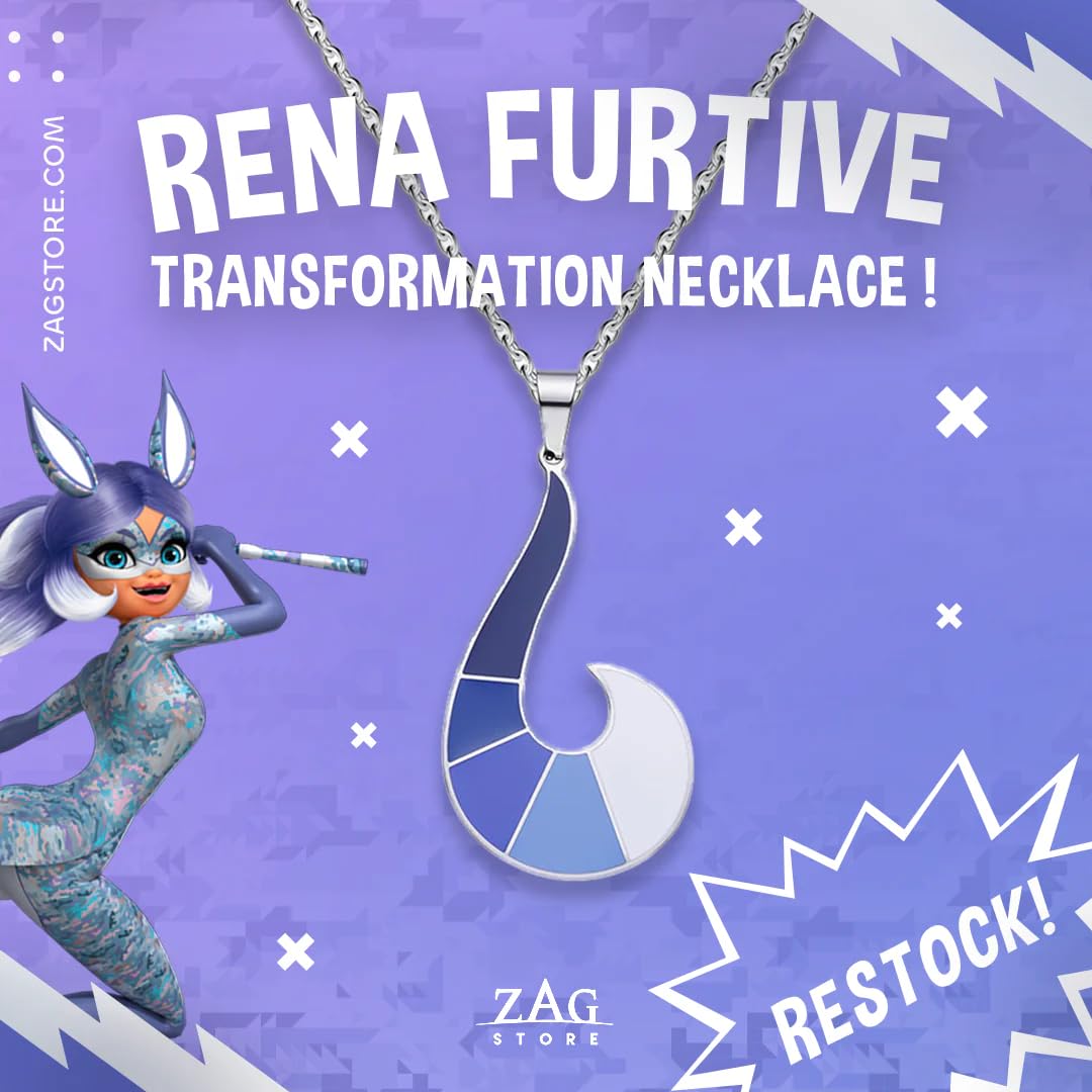 ZAG STORE - Miraculous Ladybug - Rena Furtive Transformation Stainless Steel Necklace