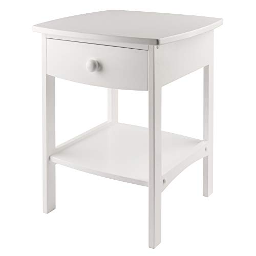 Winsome Wood Sasha Accent Table, White, 20 inches & Wood Claire Accent Table, White