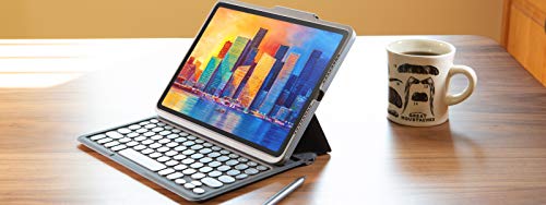 ZAGG Pro Keys Detachable Case and Wireless Keyboard for Apple iPad Pro 10.2", Multi-Device Bluetooth Pairing, Backlit Laptop-Style Keys, Apple Pencil Holder, 6.6ft Drop Protection, Lightweight, Black