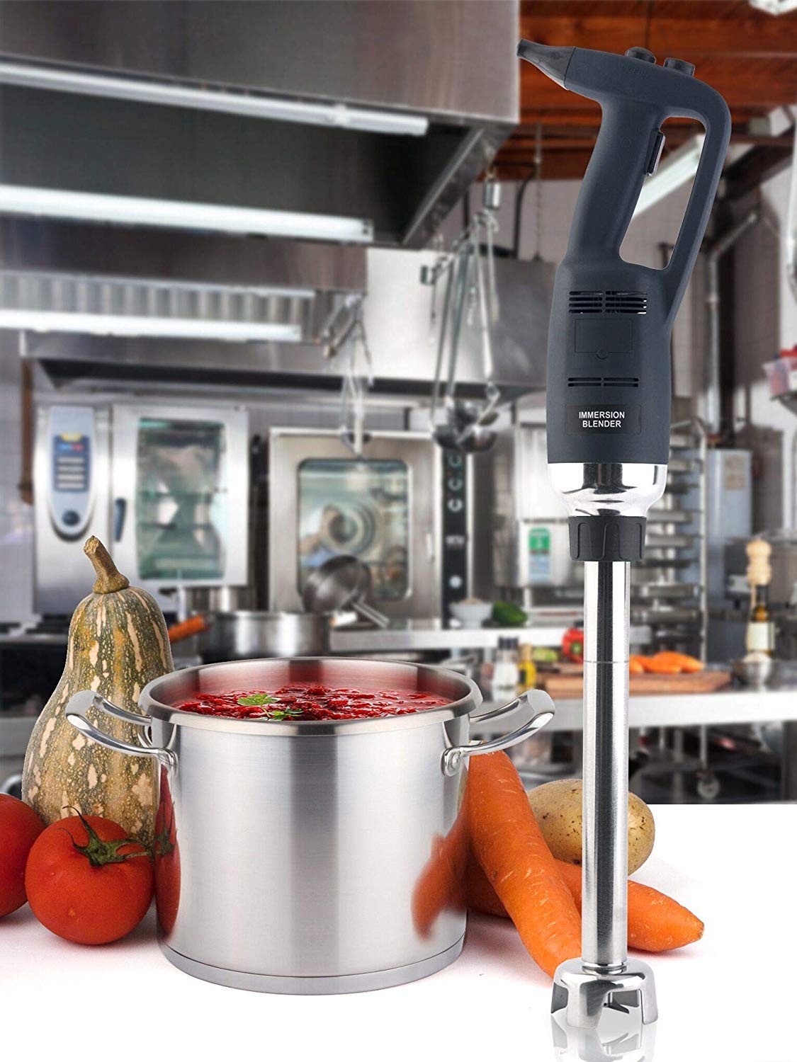 Zz Pro Commercial Electric Big Stix Immersion Blender Hand held variable speed Mixer 500 Watt power with 18-Inch Removable Shaft 40-Gallon capacity(LW500S18)