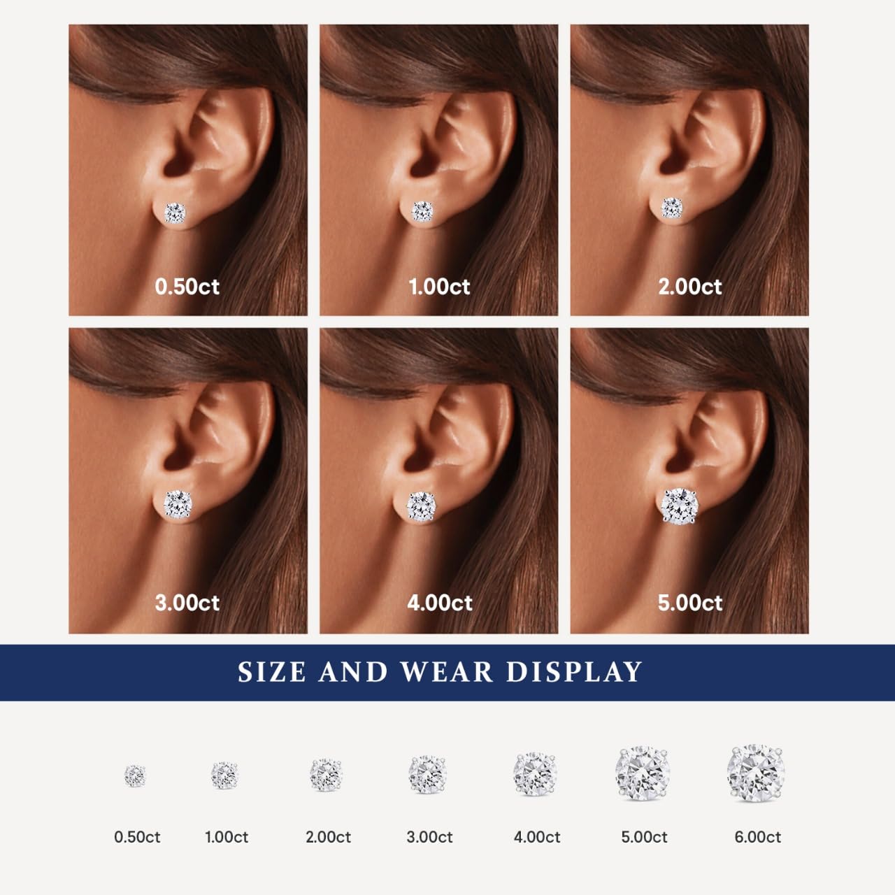 The Diamond Channel 0.50-6 CARAT Lab Diamond Stud Earrings for Women 14 Karat Gold Round Earrings 4 Prong Setting with Screw Back and Posts Studs (F-G Color, VS1-VS2 Clarity) (1.00 cttw, white-gold)
