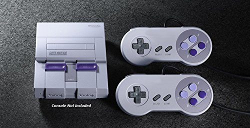 W4W Remote Control Compatible with Super Nintendo SNES - 7 Pin Connector - Pack of Two Controllers (2 Pack)