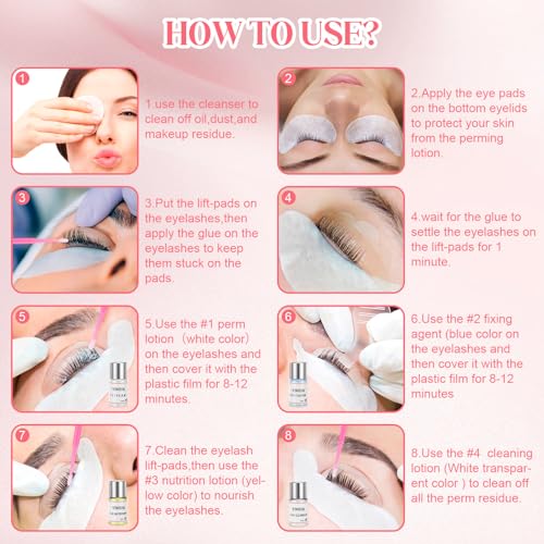 YIMEIR Lash Lift Kit Eyelash Perm Kit,Premium Home Lash Lifting Kit with Whole Tools,Lash Lifts,Lash Curling,Suitable for Salon(Upgraded Version)