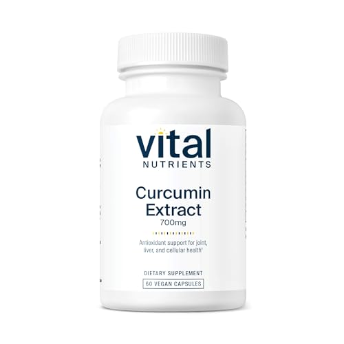 Vital Nutrients Curcumin Extract 700mg | Vegan Curcumin Supplements with Black Pepper Extract | Antioxidant Support for Joint, Liver, and Cellular Health* | Gluten, Dairy, Soy Free | 60 Capsules