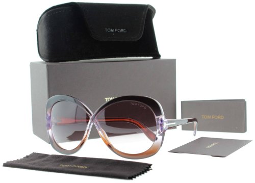 Tom Ford 0226 50z Shaded Brown/Violet/Peach Margot Butterfly Sunglasses
