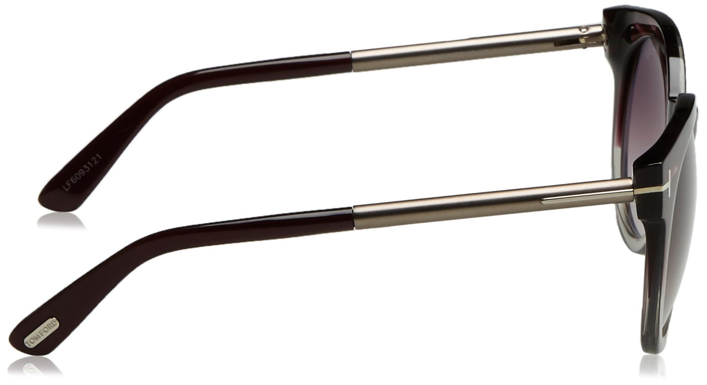 Tom Ford Oval Sunglasses TF435 Janina 83T Violet Melange/Ruthenium FT0435