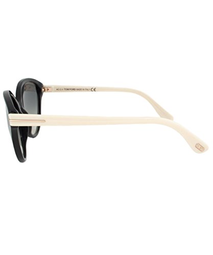 Tom Ford Women's TMF-SUNG-FT0342-05B-60 Designer Sunglasses, Black & Ivory