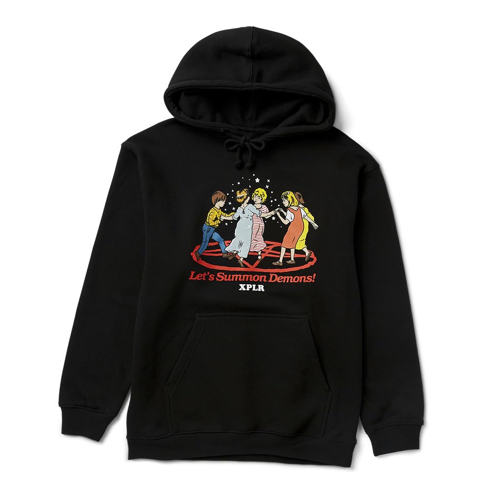 YQPTZJBE XPLR Let's Summon Demons Hell Week Merch Halloween Cosplay Hoodies Winter Men/Women Sweatshirt Long Sleeve (Black,Medium)
