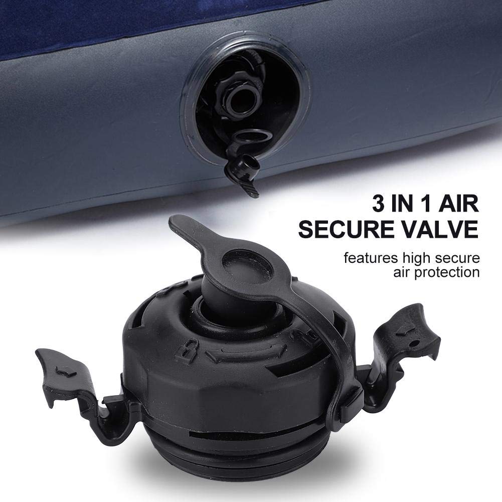 YiYuevi Bed Air Valve,3 in 1 Air Valve Secure Seal Cap Airbed Valve for in-tex Inflatable Airbed Mattress Black
