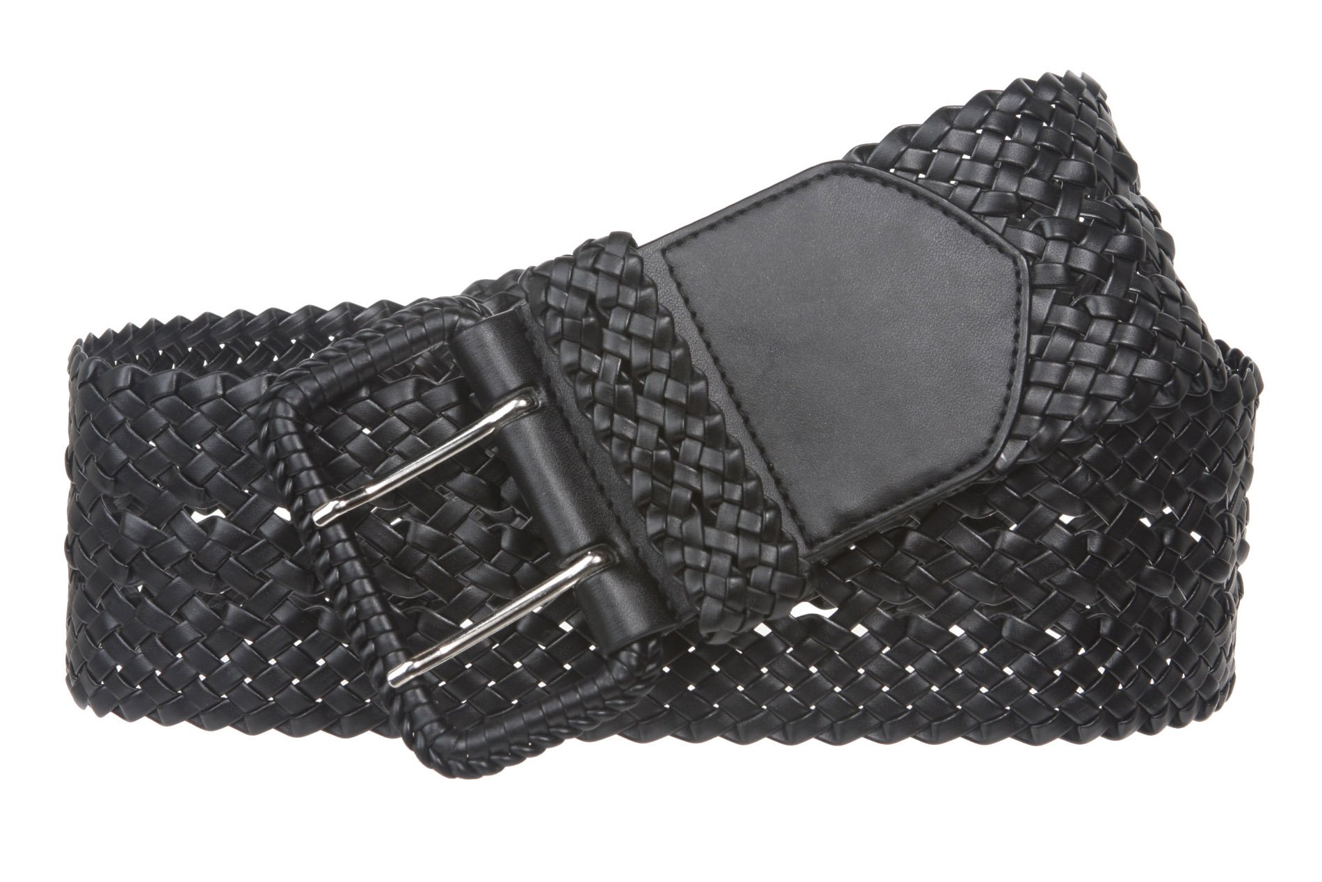 Women's 3" Wide Hand Made Braided Square Buckle Belt, Copper | M/L-36"
