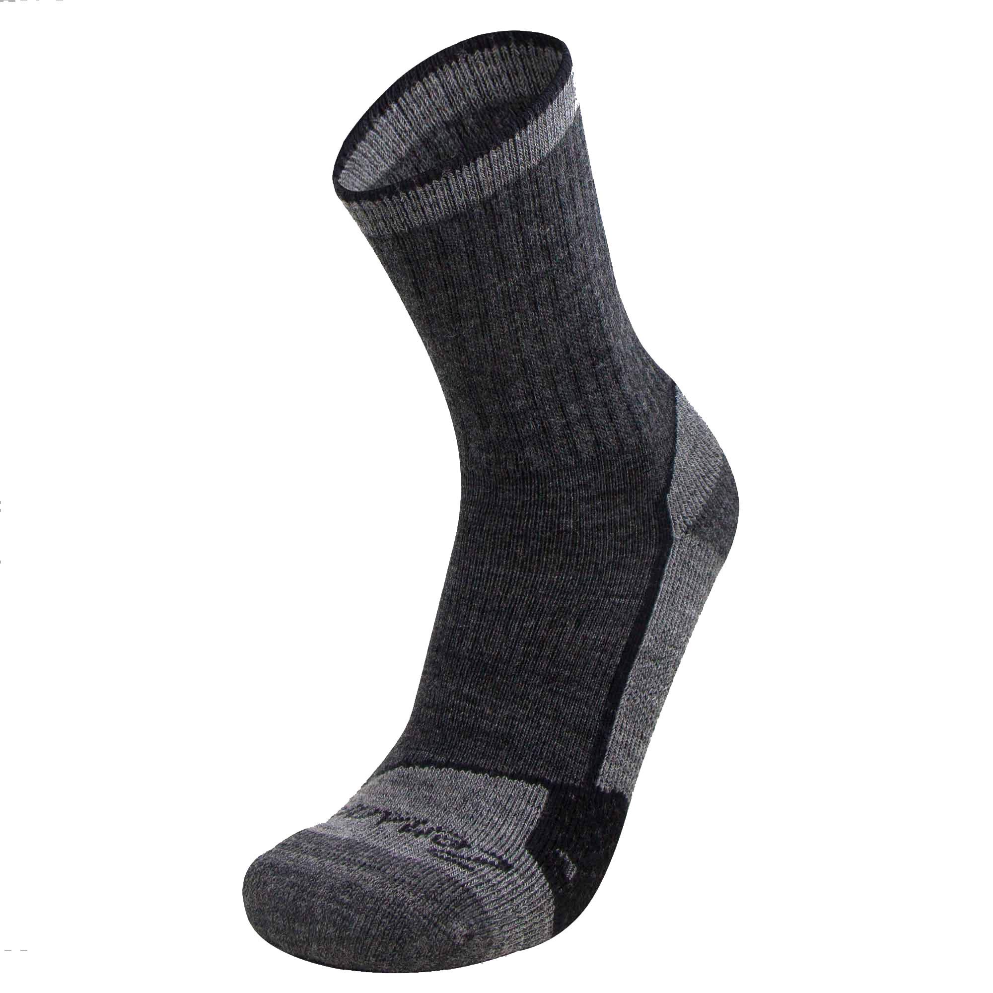Zensah Merino Wool High Cushion Crew Hiking Socks - No Blister, Moisture Wicking (Charcoal, Small (Men's 4-6.5, Women's 5-8))