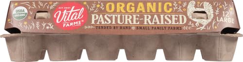 Vital Farms Organic Pasture Raised Eggs Large Brown, 12 Count