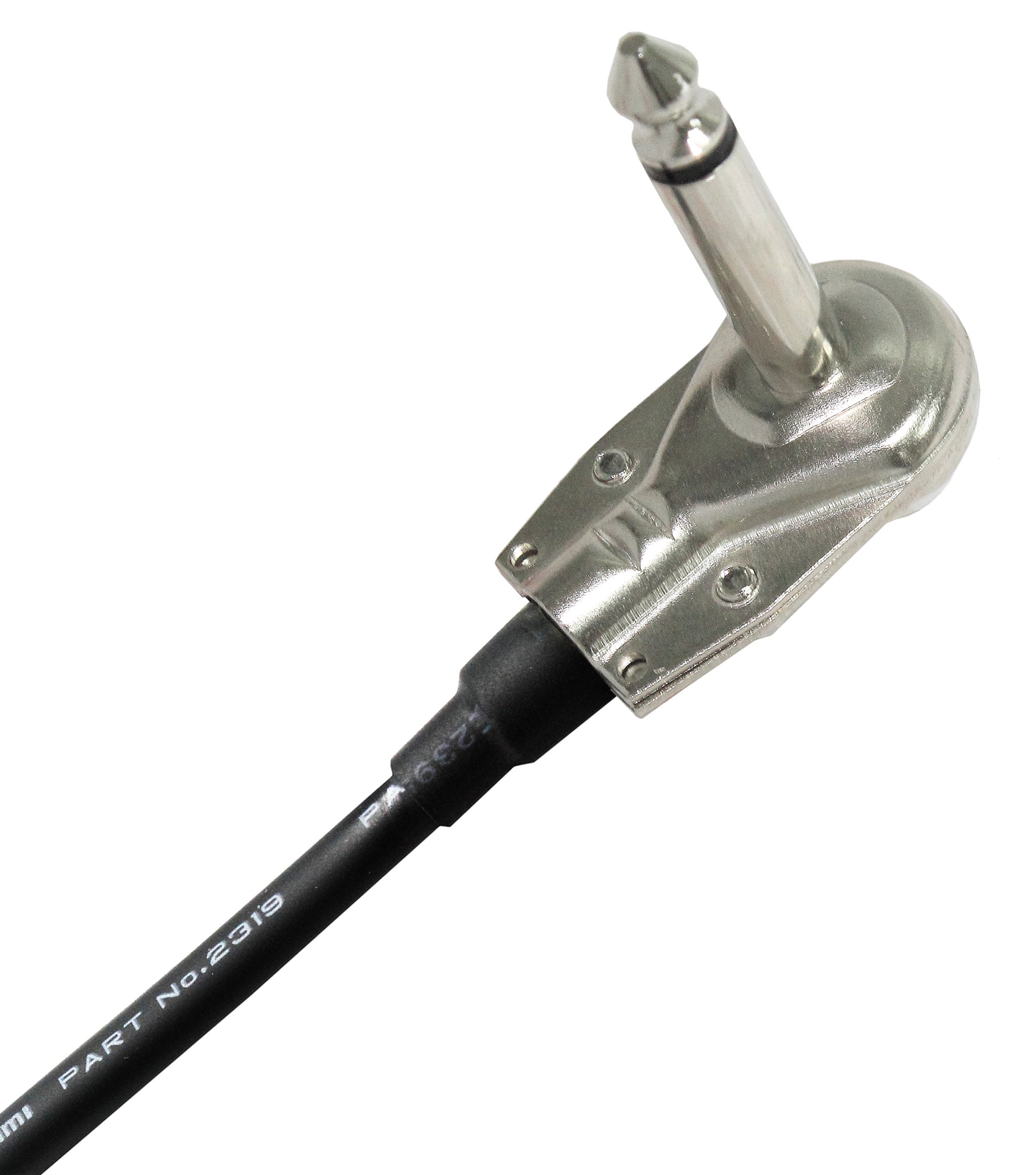 WORLDS BEST CABLES 18 Inch - Pedal, Effects, Patch, instrument cable CUSTOM MADE made using Mogami 2319 wire and Eminence Nickel Plated ¼ inch (6.35mm) R/A Pancake type Connectors