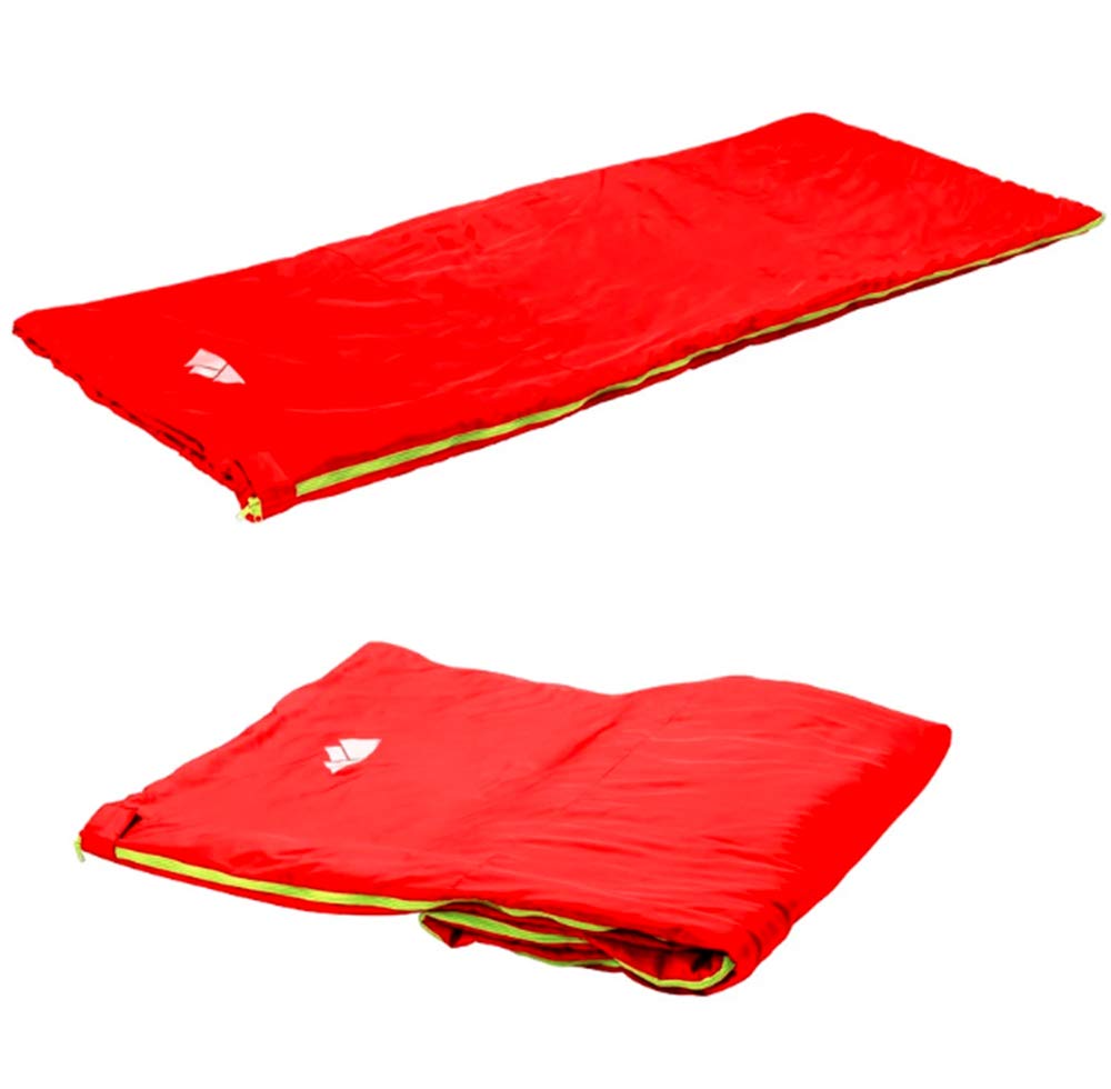 Wealers Lightweight Sleeping Bag - Zip up Bedroll| Water Resistant Carrying Case| Storage Tote - for Travel, Camping, Sleepovers, Overnights, Hiking, and More (Red)