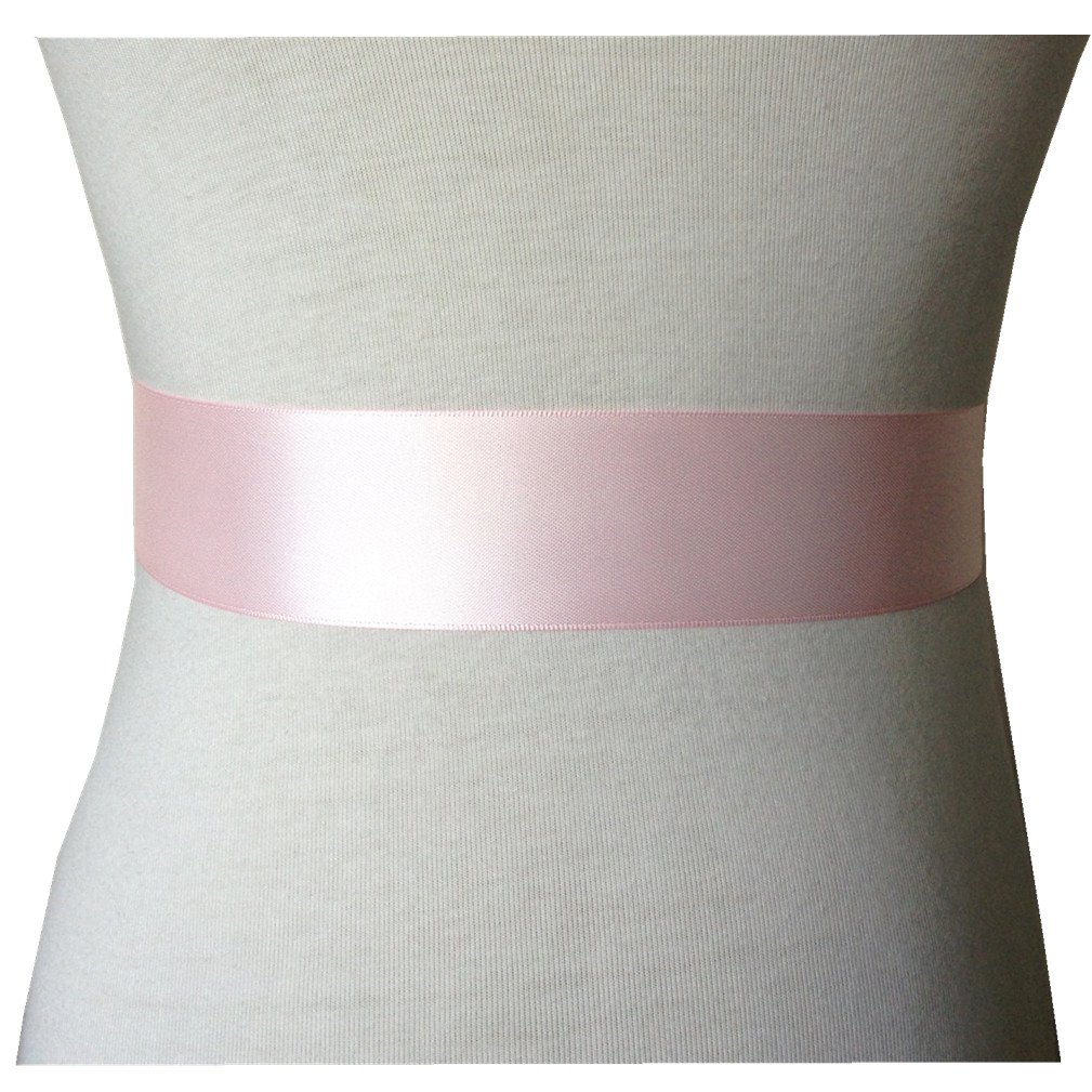 Wedding Sash Bridal Belts Simple Classic Silk Ribbon Sash for Dress (Pink)
