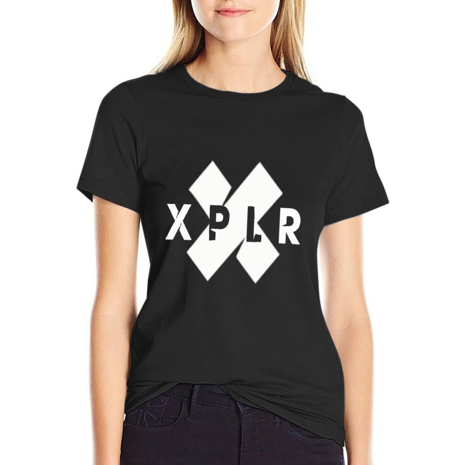 Women's T-Shirt XPLR Pure Cotton Comfortable Short Sleeve Womens Casual Tee L