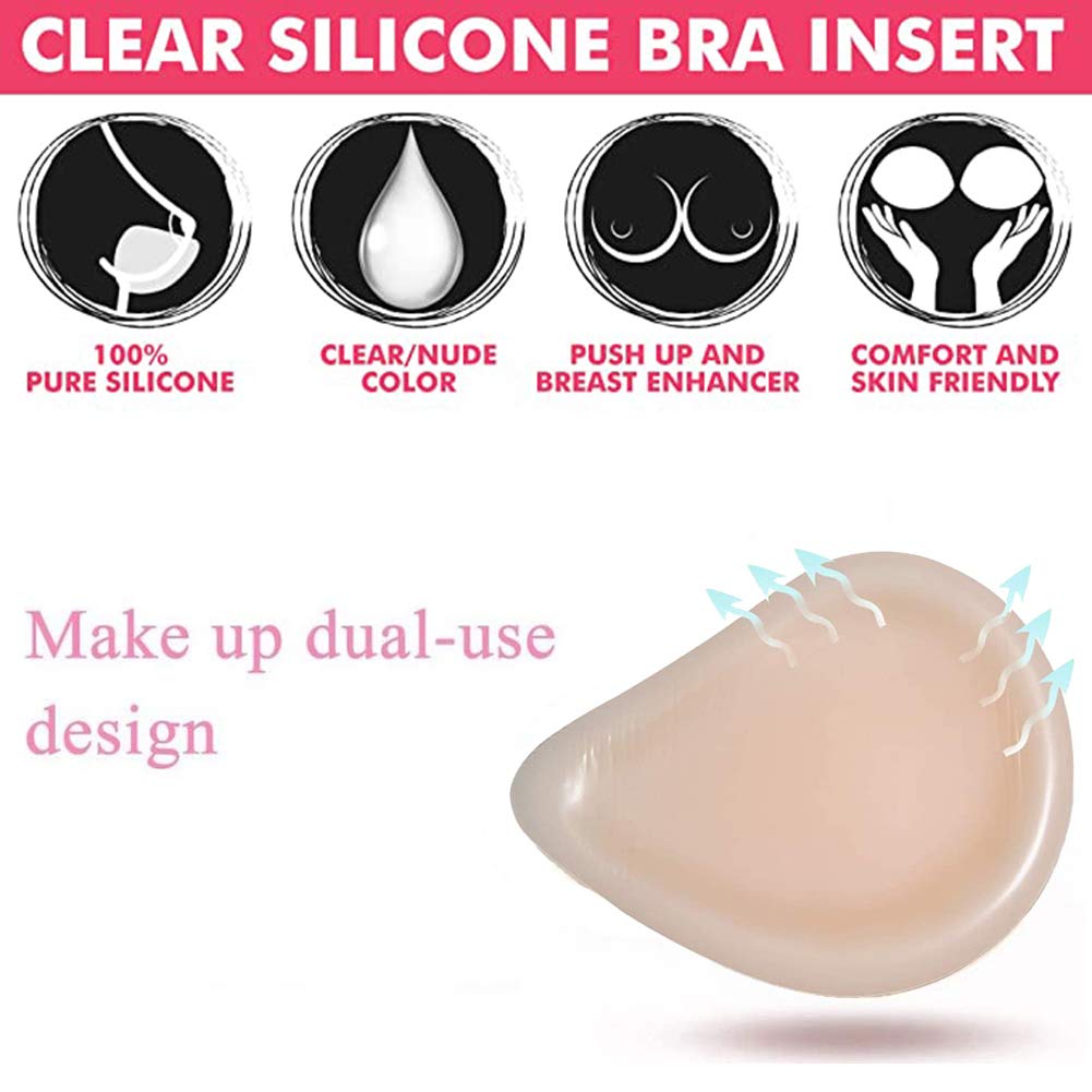 UYBAG 1 Piece Silicone Breast Forms Swimsuit Prosthesis Bra Pads Inserts A-F Cup Mastectomy Breast Cancer Surgery Woman Chest Improvement,Right,250g(Piece) Cup~B