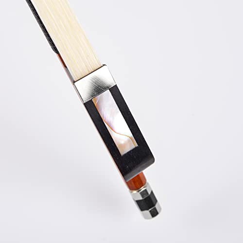 WinsterBow Brazilwood Ebony Violin Viola Cello Bow Full Size Ebony Frog with Natural Horsehair (viola Bow 4/4)