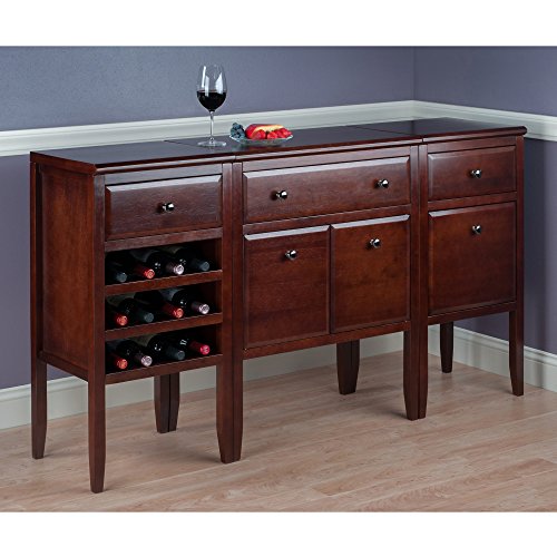 Winsome Orleans Buffet, Cappuccino, 27.56"W x 35.43"H x 16.34"D