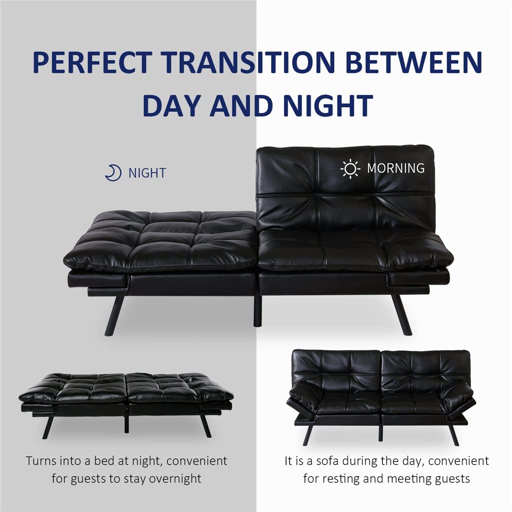 ZHYH Sofa Bed Linen Memory Foam Couch Convertible Love Seat for Compact Living Spaces Offices Apartments