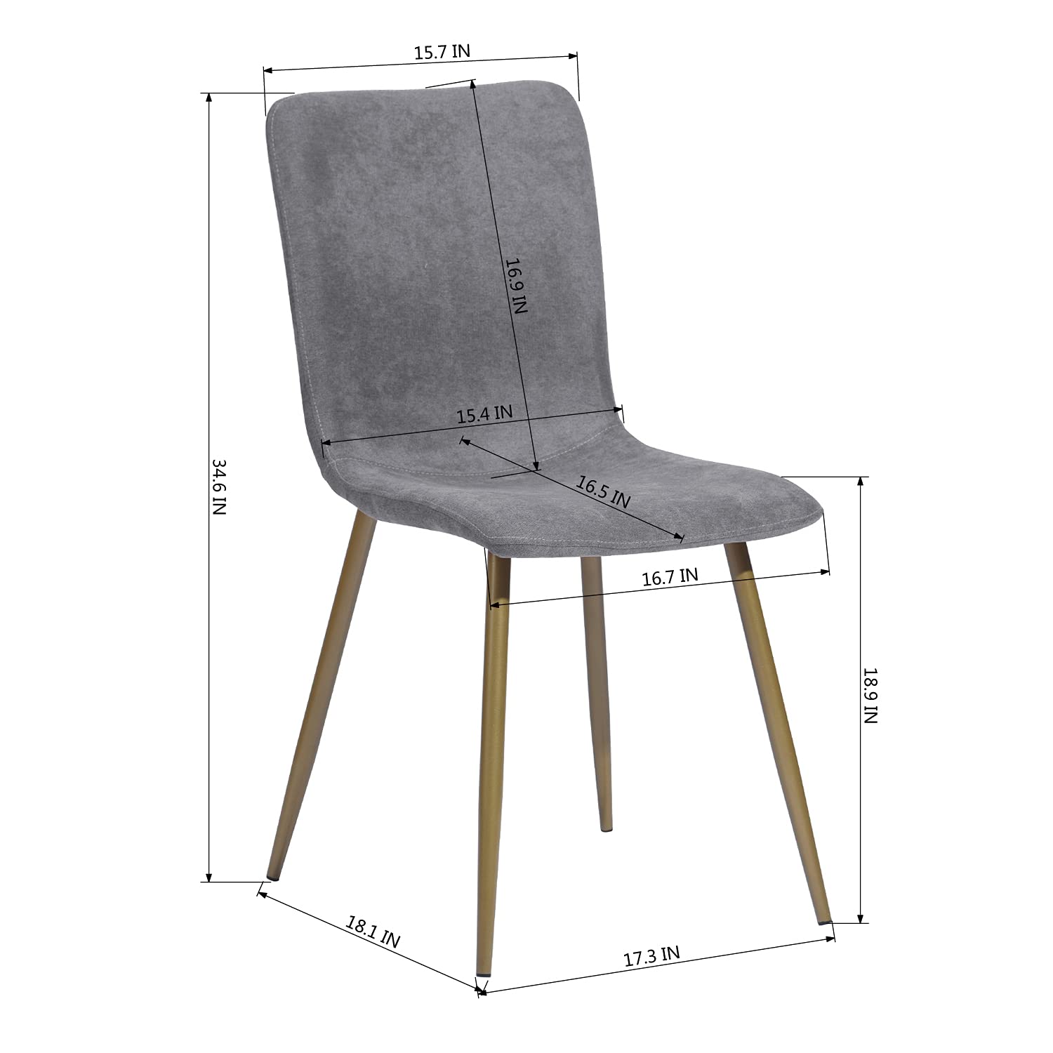 wOod-it Dining Table Set for 4, Glass Kitchen Tables with Chairs Modern Rectangular for Small Spaces Apartment Room (Dark Gray)