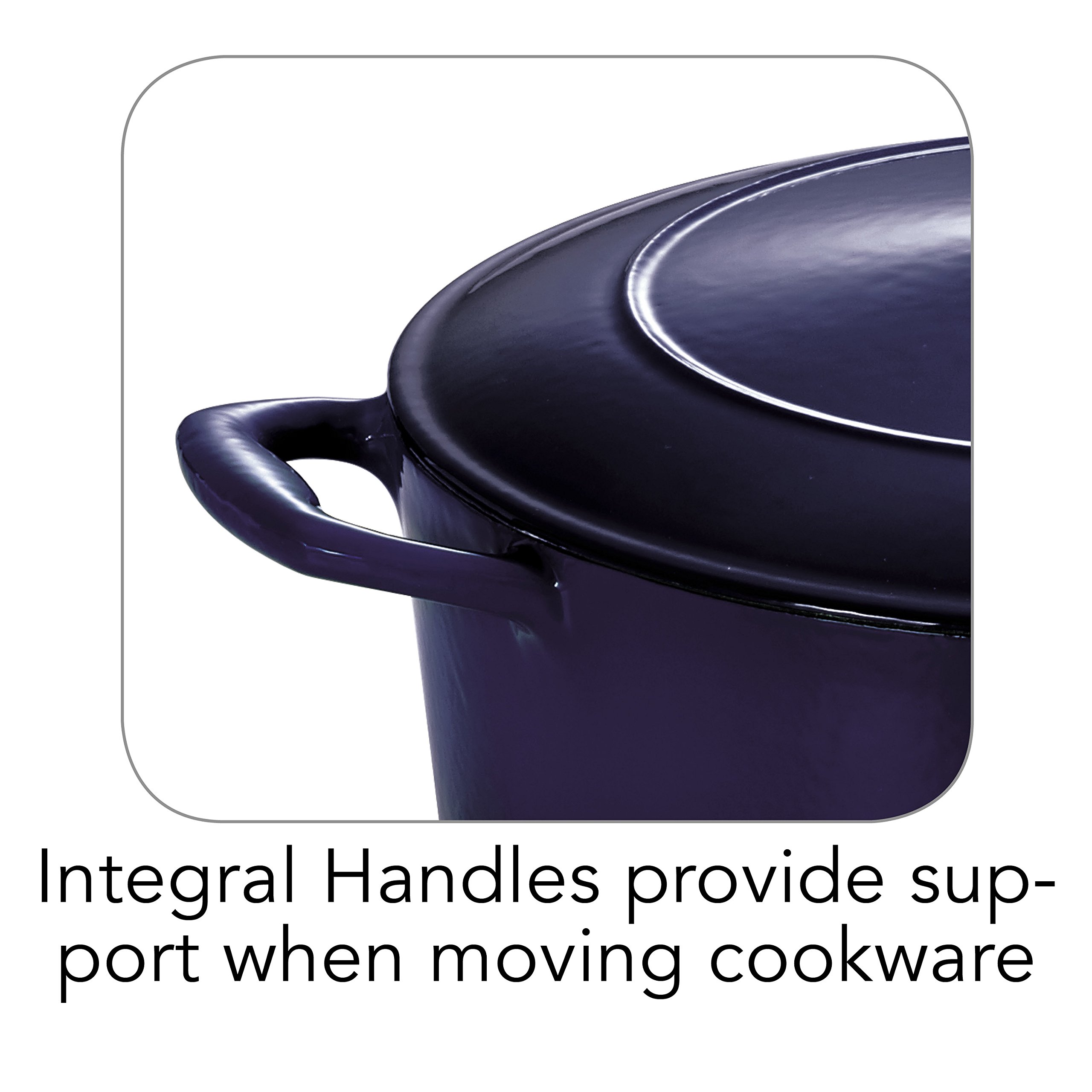 Tramontina Enameled Cast Iron Covered Dutch Oven Gradated Cobalt 5.5-Quart, 80131/075DS