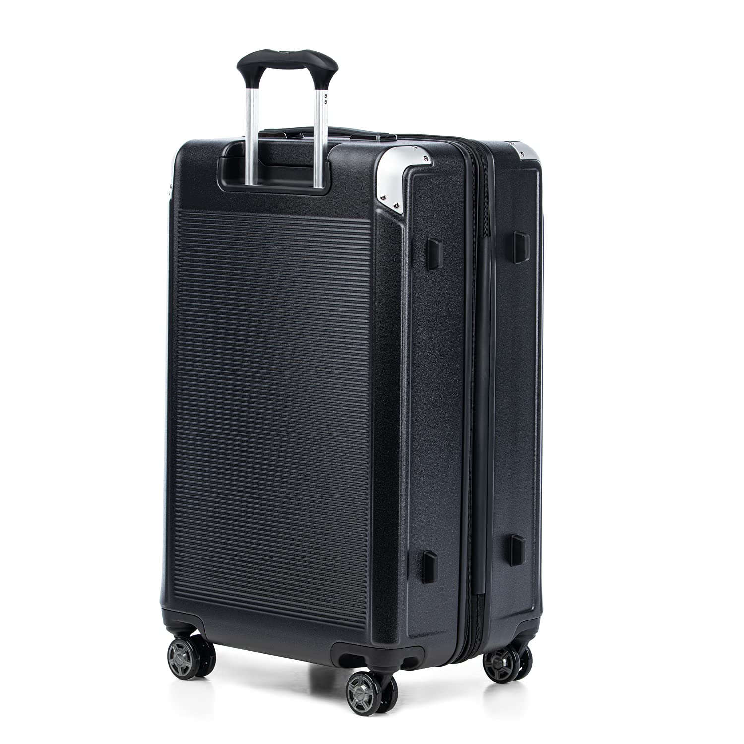 Travelpro Platinum Elite Hardside Expandable Checked Luggage, 8 Wheel Spinner, TSA Lock, Hard Shell Polycarbonate Suitcase, Shadow Black, Checked Large 28-Inch