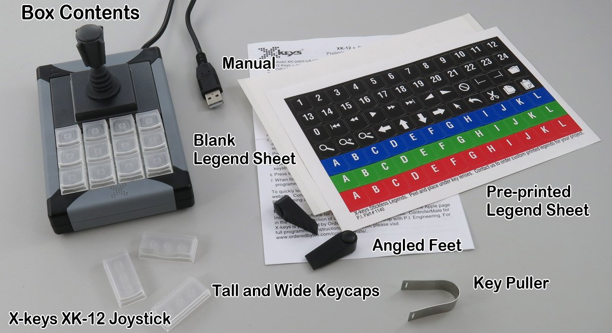 X-keys Three Axis USB Precision Joystick with Programmable Keys (12 Keys, XK-12 Joy)
