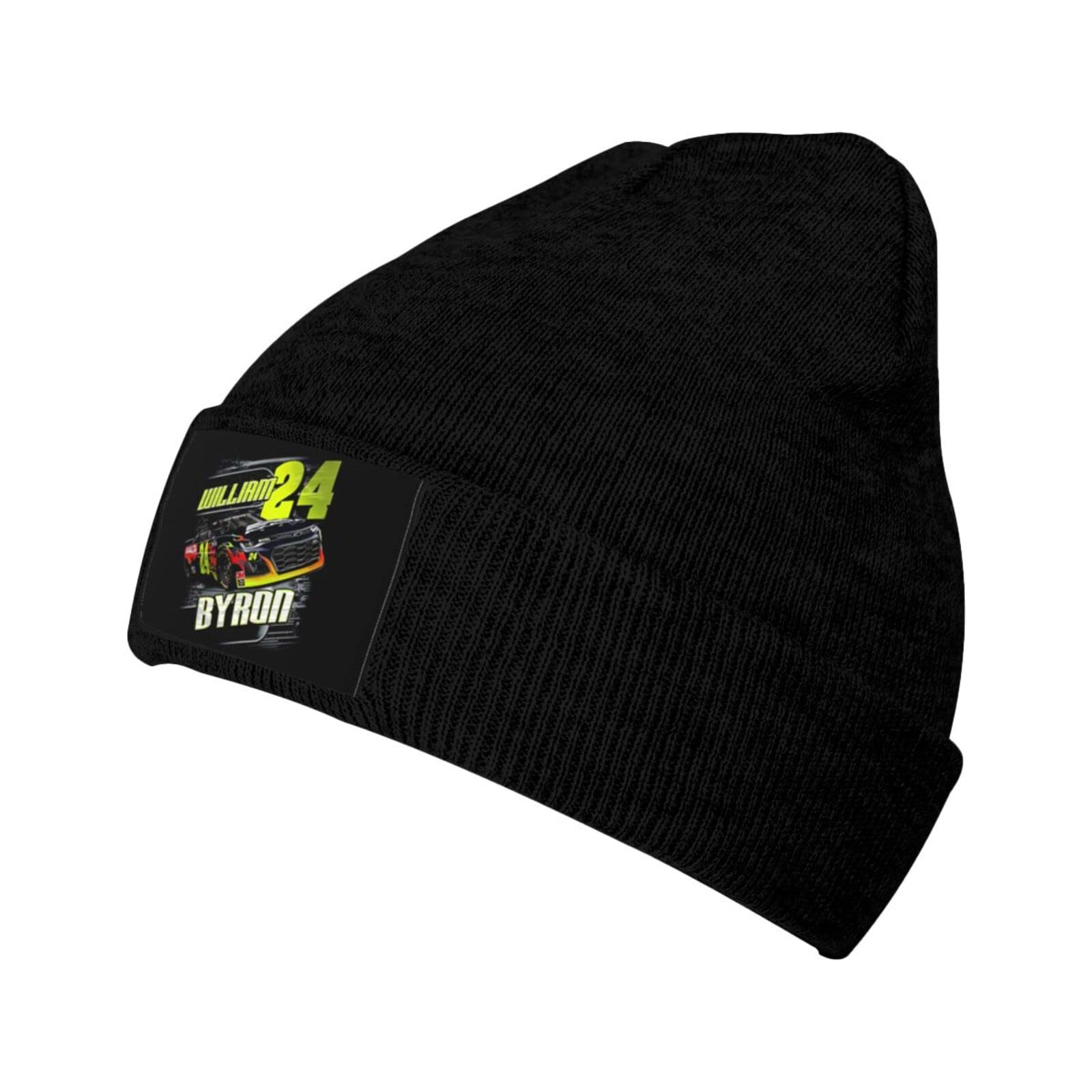 William Byron 24 Knit Cuffed Soft Warm Knitted Hat Cap Cozy Chunky Beanie Unisex Plain Skull Classic Daily Stretch Thermal