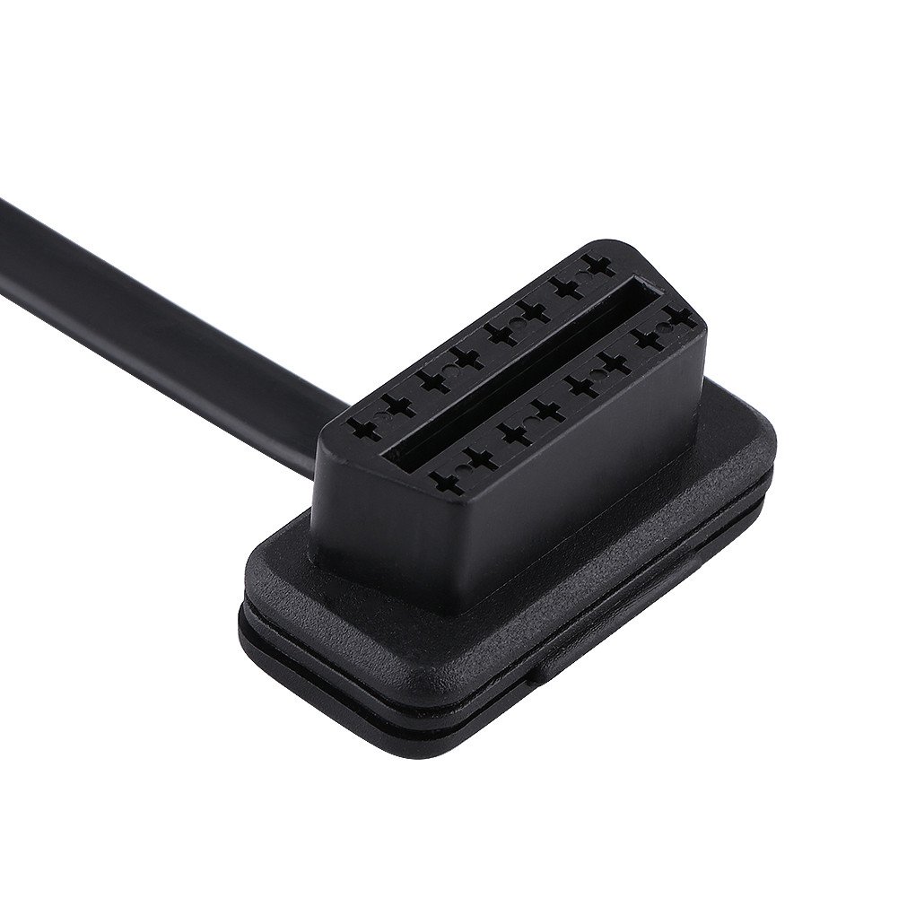 Yosoo Health Gear OBD2 Cable Adapter, OBD2 Extension Cable Car Auto OBD2 Flat Diagnostic Cable 16 Pin Male to Female Flat Two Pin Connector Diagnostic Adapter(60CM)