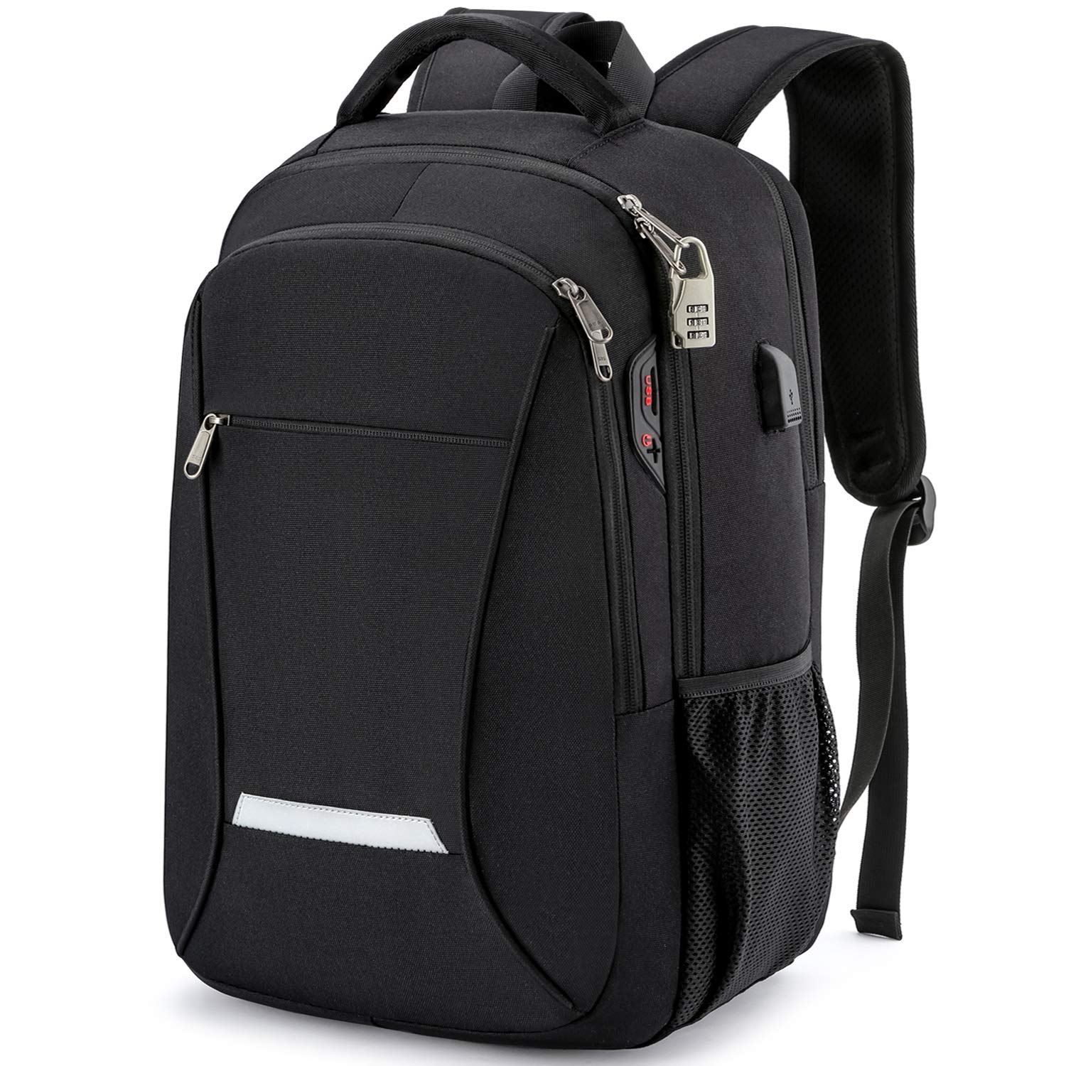 XQXA Backpack for Men,Travel Laptop Backpack with USB Charging/Headphone Port,Durable Water Resistant Backpack Bag for Women Fits 15.6 Inch Laptop,Gray