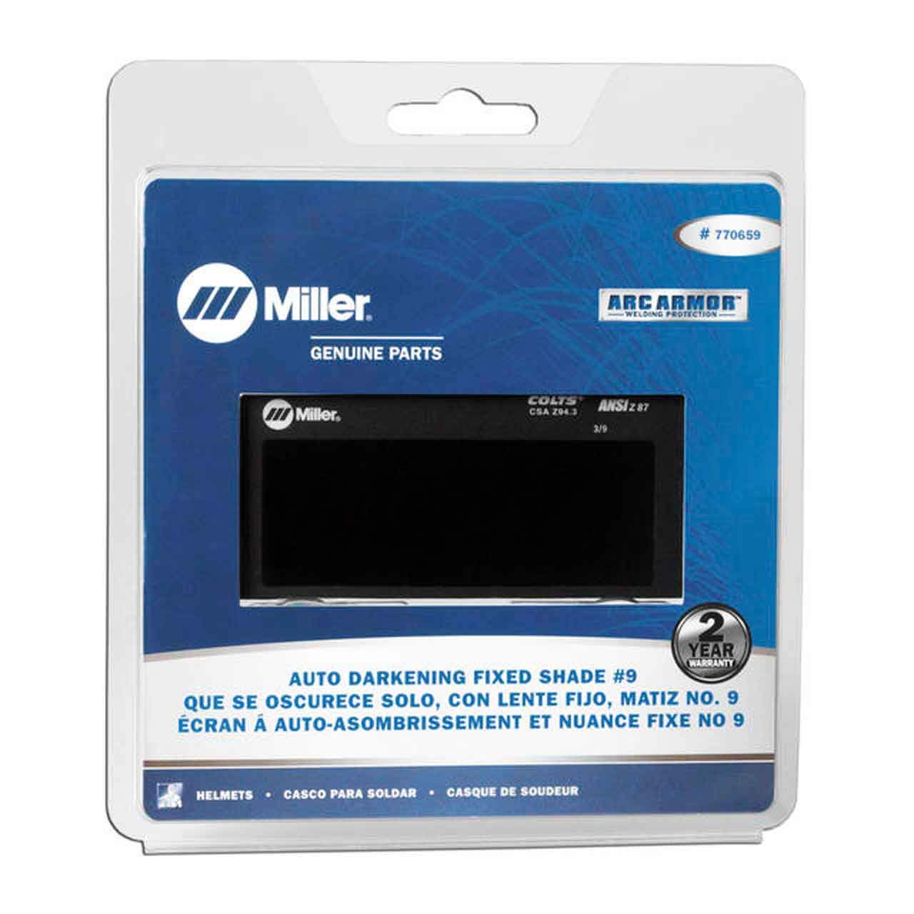 Welding Lens, 2 x 4 in, 9, Auto-Darkening