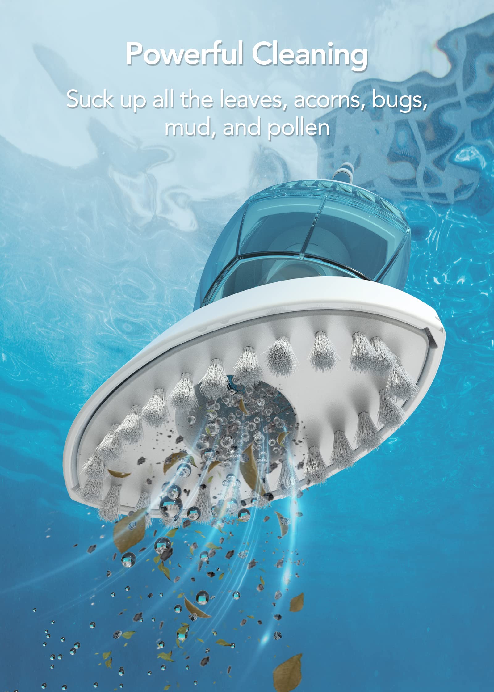 WYBOT The First Wall Climbing Robotic Pool Cleaner with APP, Excellent Suction Power & (2023 Upgraded) WYBOT Cordless Pool Vacuum with Telescopic Pole, Handheld Rechargeable Pool Cleaner