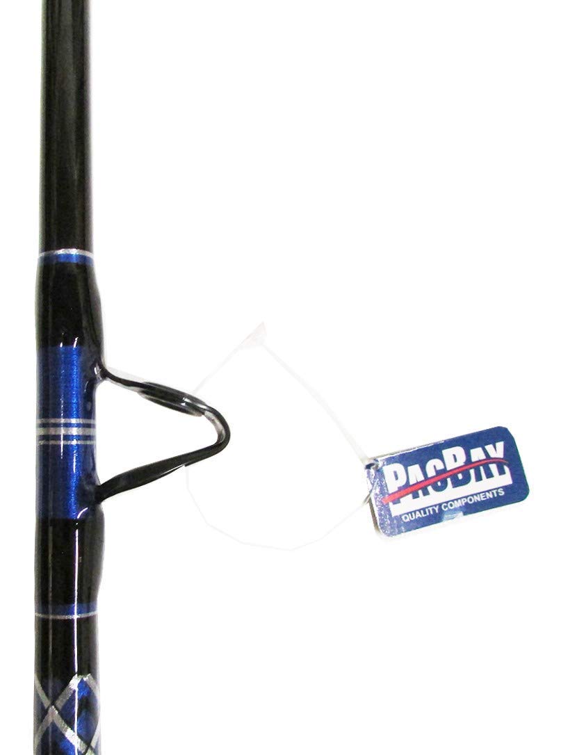 Xcaliber Marine Pair of (2) Inshore Series 6' 20-40 lb Saltwater Boat RODS (Blue and Silver)