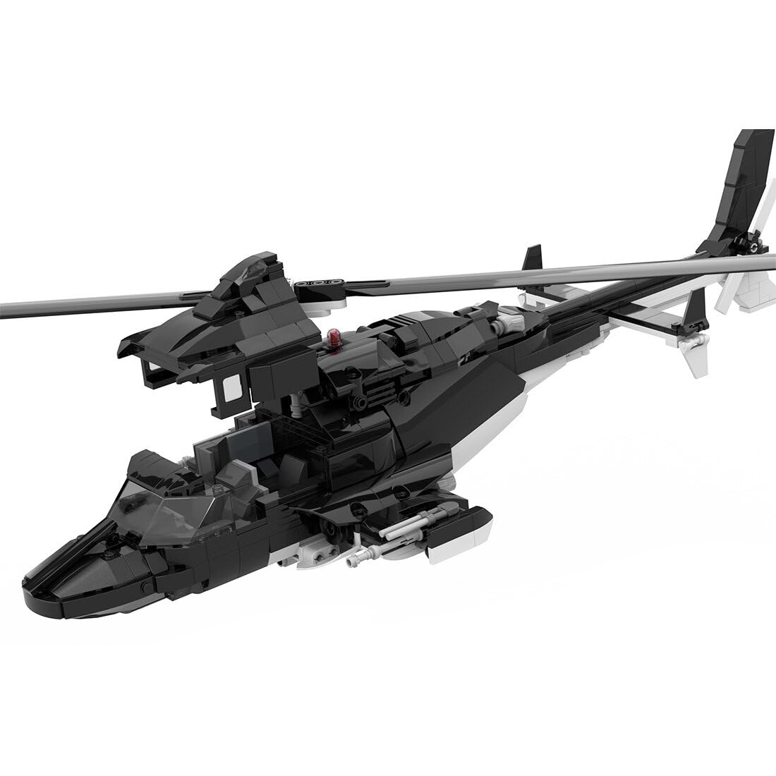 Vortix Military Helicopter Building Blocks Set, WW2 Airwolf Gunship Model Bricks Kit, Plane Construction Toys for Kids and Adults (1039PCS)