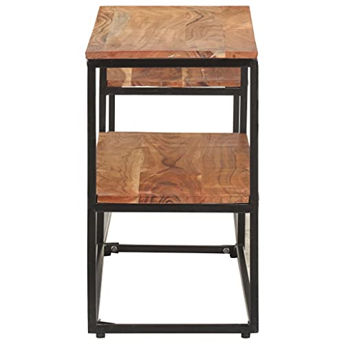 THYUOVAI TV Cabinet,Side Cabinet Entertainment Stand Storage cabine Lowboard Suitable for Living Room,Bedroom,Closet,Hallway,Foyer,Office 70.9"x11.8"x19.7" Solid Acacia Wood