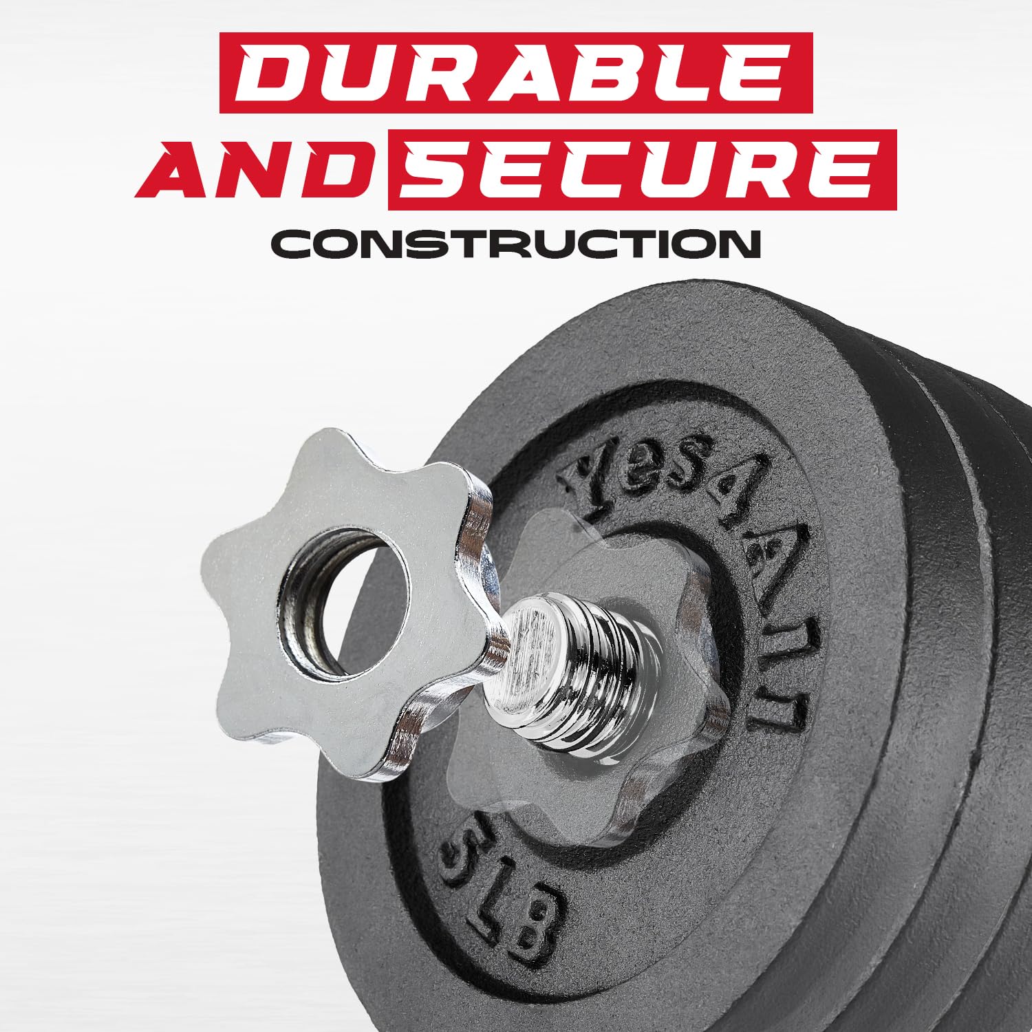 Yes4All Adjustable Dumbbells with Dumbbell Bar Connector β 50 lb Dumbbell Weights (25 lb x 2), C2. Black - 50lb (25lb x 2) + Connector