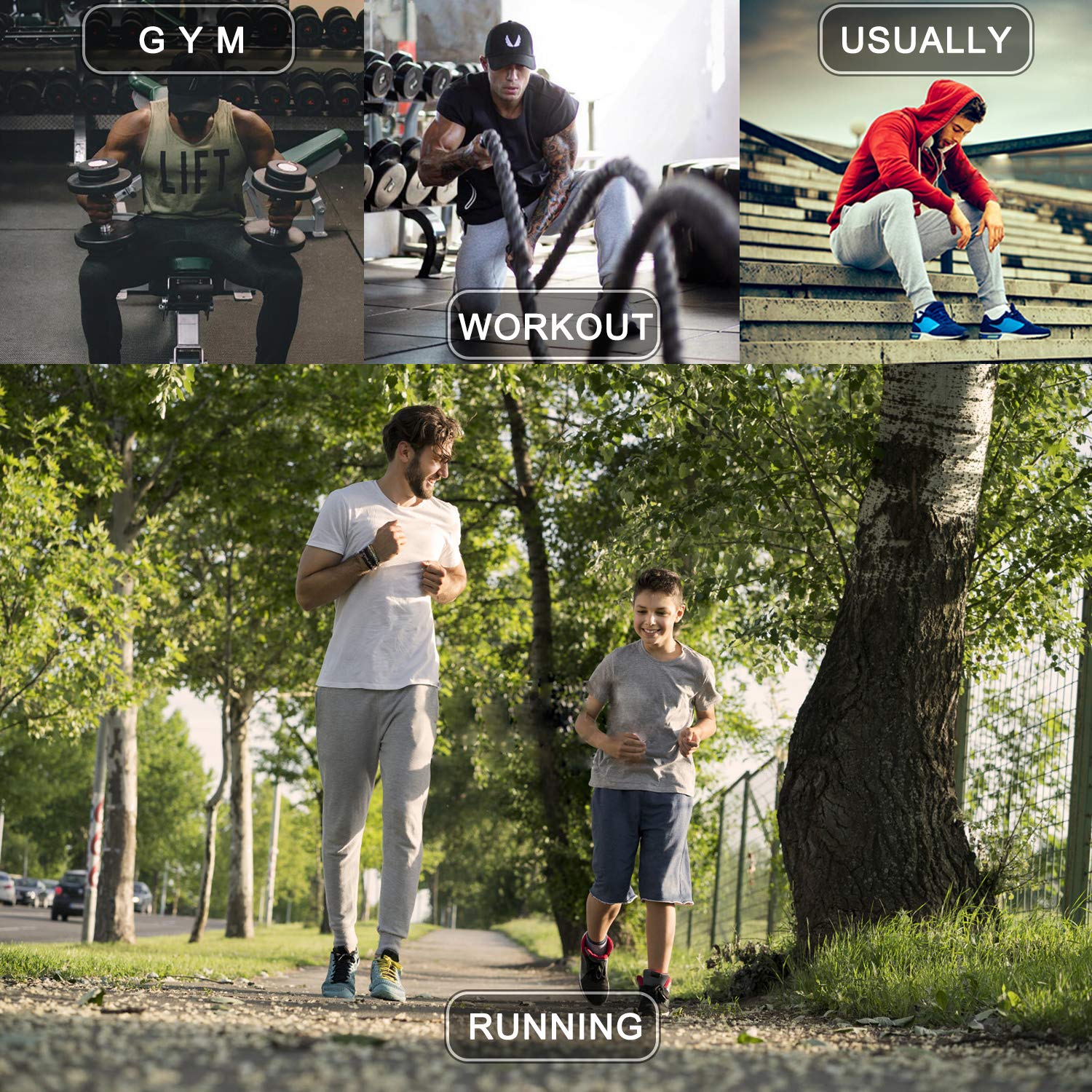 Wangdo Men's Slim Joggers Gym Workout Pants,Sport Training Tapered Sweatpants,Casual Athletics Joggers for Running (Dark Grey-XXL)